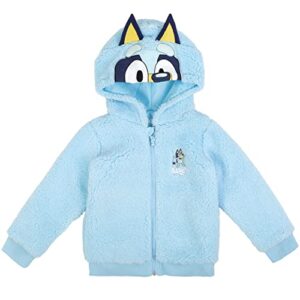 bluey little boys cozy sherpa zip up cosplay hoodie 7-8 blue