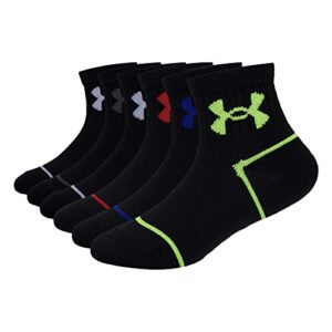 under armour baby boys multi pack basic essential quarter sock, black, 2t-4t