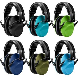 yunsailing 6 pcs kids ear protection earmuffs adjustable noise insulation headphones toddlers 27nrr noise reduction ear muffs (novel color)