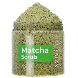 liyalan matcha body scrub green tea exfoliating body scrubs for acne, smooth skin,moisturizing body, face, hand, foot scrub