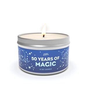 park scents 50 years of magic candle - beautiful smell used at most hotels celebrating disney 50th anniversary - super accurate - handmade in the usa - vegan and cruelty-free | 8 oz. tin