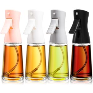 lallisa 4 pcs oil sprayer for cooking 180 ml glass olive mister oil dispenser bottle for kitchen vinegar spritzer for air fryer gadgets making baking frying bbq salad accessories