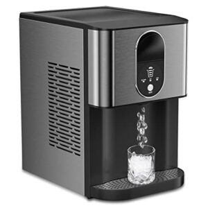 kndko nugget ice maker,self dispensing pellet ice maker,44lbs/24h, self cleaning ice maker,3.3lbs ice storage,nugget ice maker dispenser,countertop nugget ice maker for home kitchen bar party black