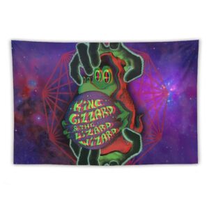 ywvwy king gizzard and the lizard wizard poster vinyl polyester tapestry wall art print gift picture painting tapestries artwork bedroom home decor 40"x60"