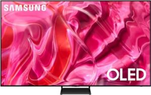 samsung qn55s90cafxza 55 inch 4k oled smart tv with ai upscaling with an additional 2 year coverage (2023) (used)