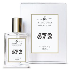 biocura bc perfume 672 inspired by delina for women replica fragrance dupes eau de parfum spray bottle 1.7 fl oz/50ml-x1