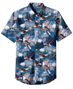 arvilhill men's fashion star and flag button shirt american flag traveling button shirt us flag short sleeve button shirt l