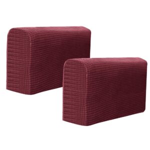 tehaux narrow arm rest covers sofa covers armrest covers, sofa armrest cover elastic chair arm protectors simple sofa armchair slipcovers for home office 2pcs recliner chair