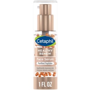 cetaphil healthy renew anti aging face serum 1 oz, retinol alternative serum for face with niacinamide & peptides, skincare for sensitive skin with vitamin b complex, fragrance free