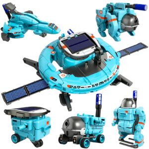 lucky doug stem projects for kids ages 8-12 12-16, 6-in-1 building science stem kits for solar robot kit space toys birthday gifts for 8 9 10 11 12 13 14 15 16 year old, boys girls teens