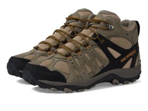 merrell accentor 3 mid wp - shoes for men - leather and textile upper - round toe - high-top design pecan 9 w