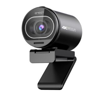 emeet 4k webcam for pc, s600 webcam with sony sensor, 2 noise reduction mics, 65°- 88° fov, tof autofocus, built-in rotating privacy cover, 1080p@60fps, ideal for video calling/zoom/skype/teams