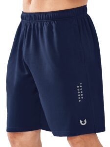 northyard men's 10" athletic basketball shorts workout gym quick dry shorts lightweight mesh training shorts for men exercise navy