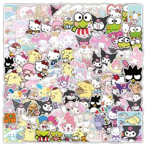 tumaji 100pcs cute stickers pack, vinyl waterproof stickers decals for laptop, phone, bumper, skateboard, water bottle, anime stickers for boys girls adults