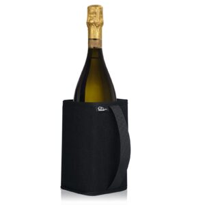 wk ieason standard wine cooler sleeves portable champagne insulator sleeve can cooler beer cooler cover- keeps wine & champagne chilled for hours (black)