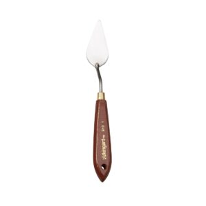 kingart 910-1 short taper trowel palette knife and painting tool for scraping, mixing and painting with oil and acrylic paints