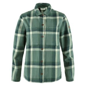 fjallraven f86986614-679s singi flannel overshirt w patina green-deep patina s