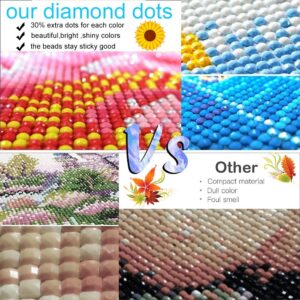 hoiylds pumpkin diamond art painting kits for adults - fall full drill diamond dots paintings for beginners, round 5d paint with diamonds pictures gem art painting kits diy adult crafts 12x16inch