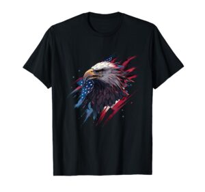 eagle bird 4th of july american flag veterans memorial t-shirt