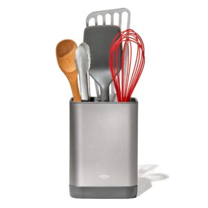 oxo good grips adjustable stainless steel organizer, small utensil holder