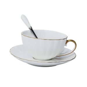 doitool 1 set coffee cup set tea cup with spoon and saucer coffee cup with dish coffee cups and saucer espresso glasses espresso cups and saucer british white ceramics lovers drinking cup