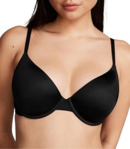 victoria's secret pink wear everywhere push up bra, padded, smoothing, bras for women, black (40c)