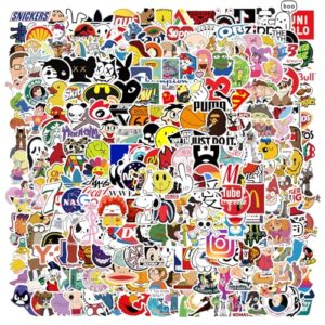 cool brand stickers 300pcs stickers for water bottles, waterproof vinyl sticker vintage anime stickers packs for kids teens adults, mixed stickers for laptop, skateboard, computer, luggage, helmets