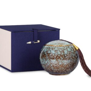 the7box medium urn for human ashes,ceramic small keepsake urns,urn for ashes for men or woman,memorial tiny urn,funeral cremation urn for sharing adult or pet ashes