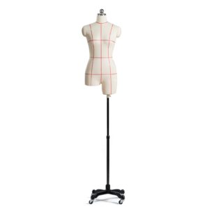 female mannequin dress body form, adjustable height 183-227cm & movable universal wheel manikin body, straight or angled pins available, mannequin torso for sewing clothing jewelry display