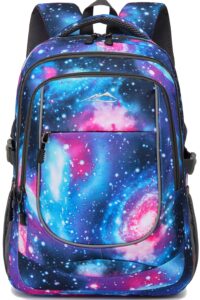 proetrade extra large backpack bookbag for college travel laptop business hiking backpack fit laptop up to 17 inch sturdy multi compartment gifts for men women night light reflective (light galaxy)