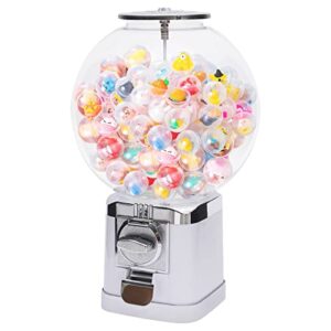 fetcoi white vending machines, bubble gumball bank candy gumball machine for 1.26" bubble gum ball candy, gumball candy dispenser for kids game retail stores - for $1 coins