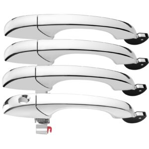 lcyolada 4pcs exterior door handles for chrysler 300c 2005 2006 2007 2008 2009 2010, dodge magnum 2005-2008 & charger 2007,ch1310142, 5065801ag