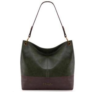 wrangler hobo purses for women vegan leather shoulder medium purses and handbags dark green bag wg20-918dgn