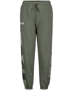 under armour boys joggers, sweatpants with camo stripe & drawstring closure, colorado sage plume wave