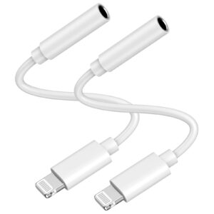 usb c to 3.5 mm headphone jack adapter for iphone 16 15, 2 pack type c aux audio dongle adapter cable cord compatible for iphone 16/16 plus/16 pro/16 pro max/15/15 plus/15 pro/15 pro max, ipad pro