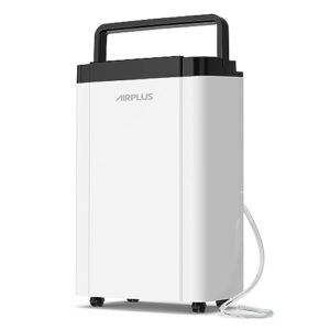 airplus 4,500 sq.ft 70 pint dehumidifier for basements, (4 smart modes) quiet dehumidifiers for bedroom & home with drain hose, auto shut off/24 hr timer/0.8gallon water tank