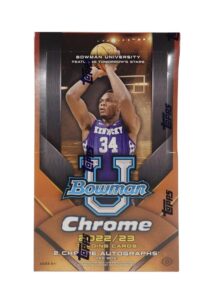 2022-23 bowman university chrome basketball hobby box (24 packs/4 cards: 2 autos)