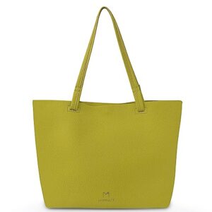 2023 upgrade leather tote bag for women, big capacity top handle ladies shoulder bags for work school