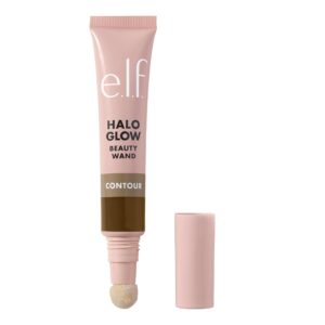 e.l.f. halo glow contour beauty wand, liquid contour wand for a naturally sculpted look, buildable formula, vegan & cruelty-free, medium/tan