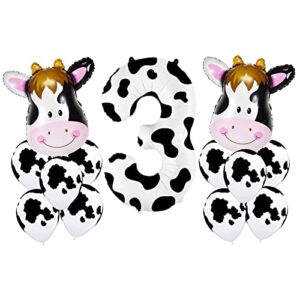 40 inch cow print number 3 balloon for cowgirl cowboy birthday party decorations western party decorations farm party decorations