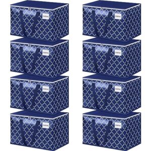 fabspace moving bags, extra large moving supplies, heavy duty storage bags, packing bags with reinforced zippers & handles, collapsible packing boxes, storage totes for moving, packing, 125l, 8 packs