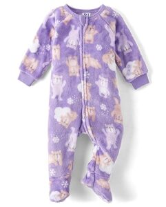 the children's place,and toddler fleece zip-front one piece footed pajama,2t