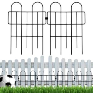 samamixx animal barrier fence, 19 panels 19.7ft(l) × 17in(h) no dig decorative garden fencing border bottom for dog, metal small landscape edging for yard lawn patio landscaping outdoor