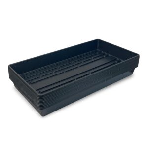 epackagesupply growing trays with no drainage holes, color: black, size: 20" x 10", great indoor greenhouse seed grow trays: for seedling, plant, propagation and microgreen trays. (10 count)