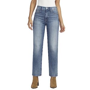 jag jeans women's rachel high rise relaxed tapered leg jeans, big chill, 16