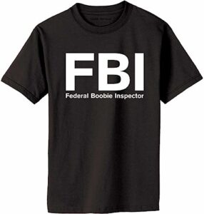 south horizon federal boobie inspector t-shirt (#1040)~black~adult xl