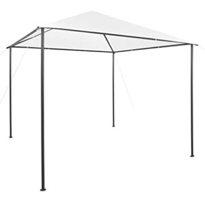 outdoor gazebo barbecue hard-top pavilion gazebo 9.8'x9.8' anthracite fabric and steel 0.6 oz/ft² for backyard patio lawn garden