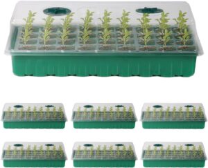 gytf 6 pack seedling starter trays, 216-cell plant starting kit with humidity dome for small mini greenhouse germination seeds growing starting