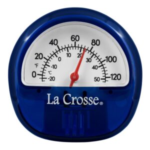 la crosse 104-106bl blue analog thermometer with magnetic back