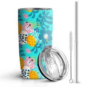 hualvbul cat cup 20 oz stainless steel tumbler leak proof tumbler with straw and lid, travel coffee mug for home outdoor, thermal cups for hot and cold drinks